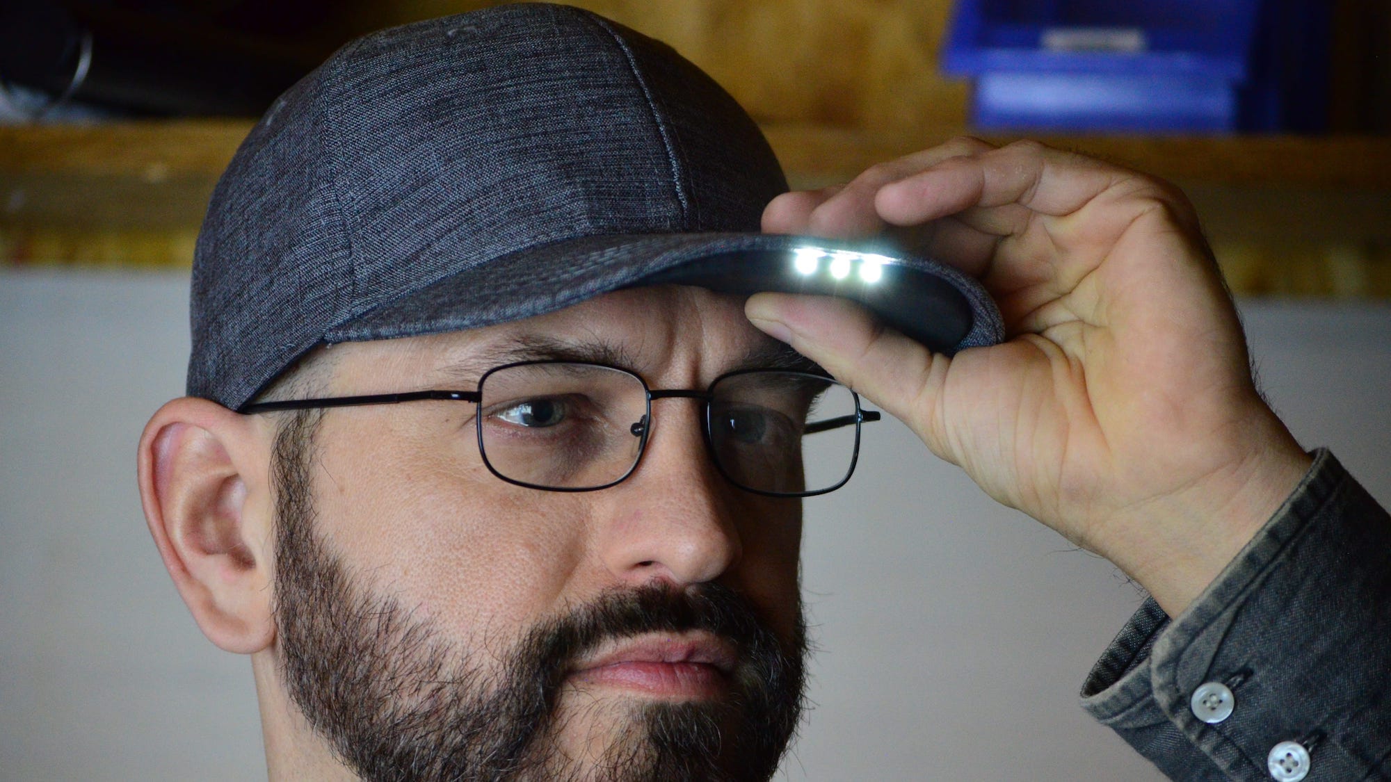 Cynaps open-ear headset cap features a light and wireless charging