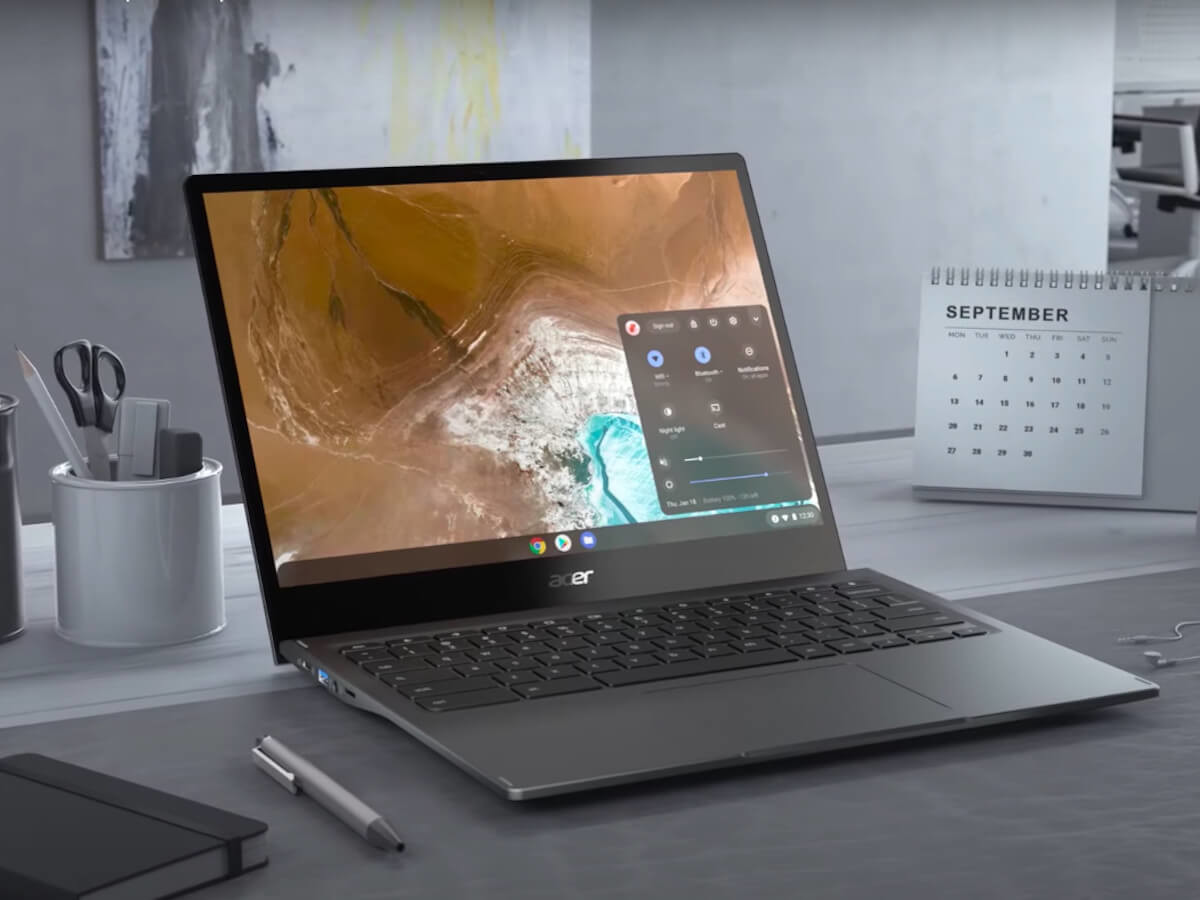 Acer Chromebook Enterprise Spin 713 interchangeable laptop flips a full ...