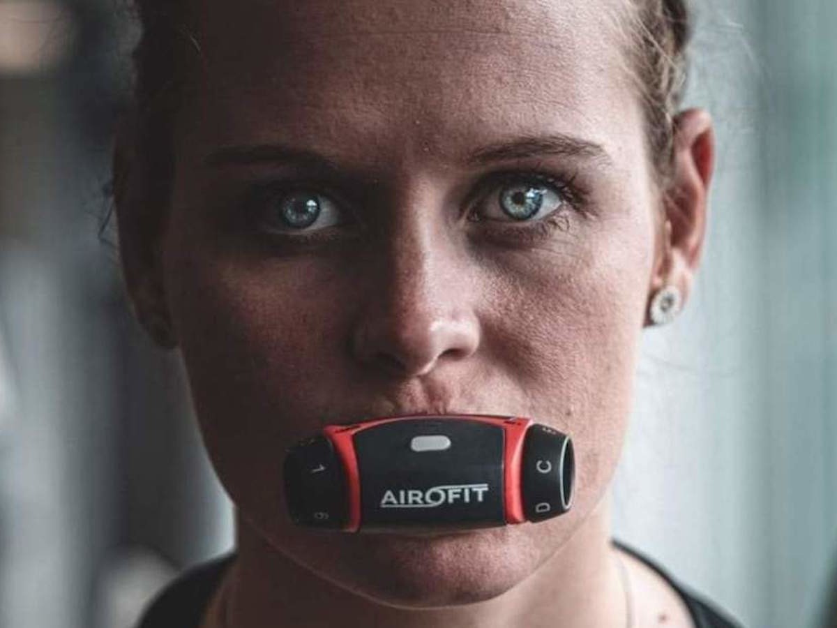 Airofit breathing trainer Bluetooth mouthpiece makes exercising feel easier
