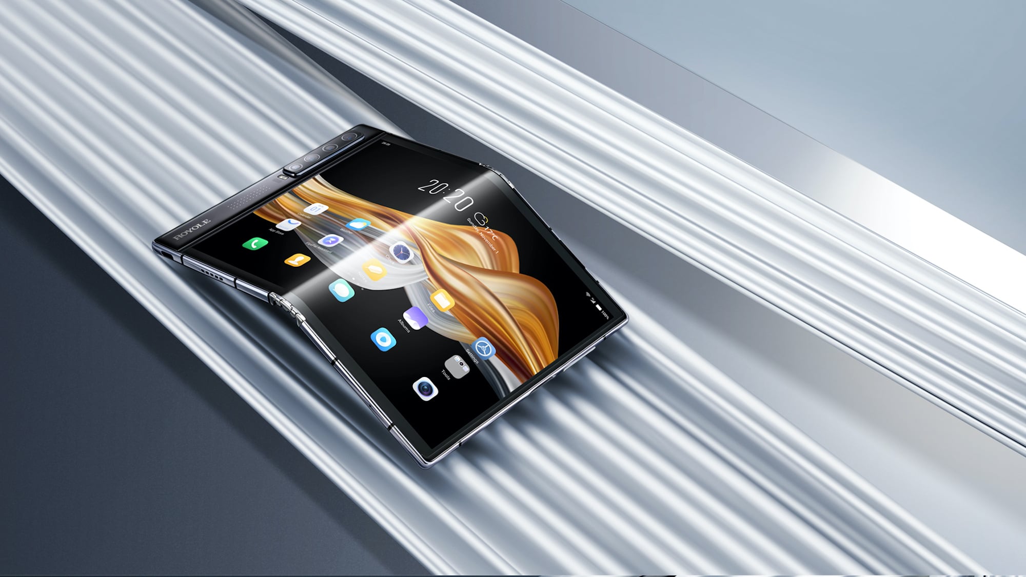 Royole FlexPai 2 5G foldable phone uses a seamless, stepless 3S hinge ...