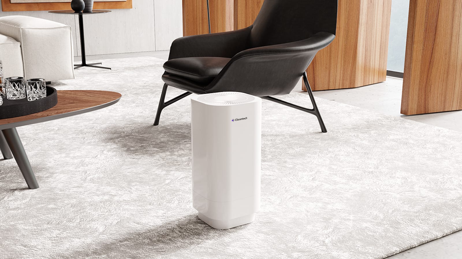 Clean-Tech powerful & safe UVC air purifier uses a HEPA filter ...
