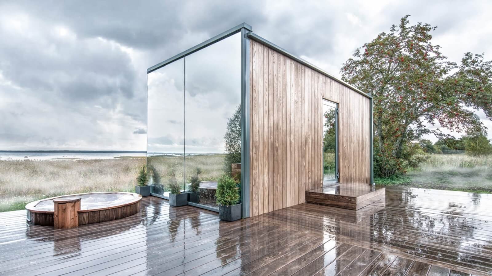 ÖÖD mirrored house creates an extra room in an outdoor space to sleep ...