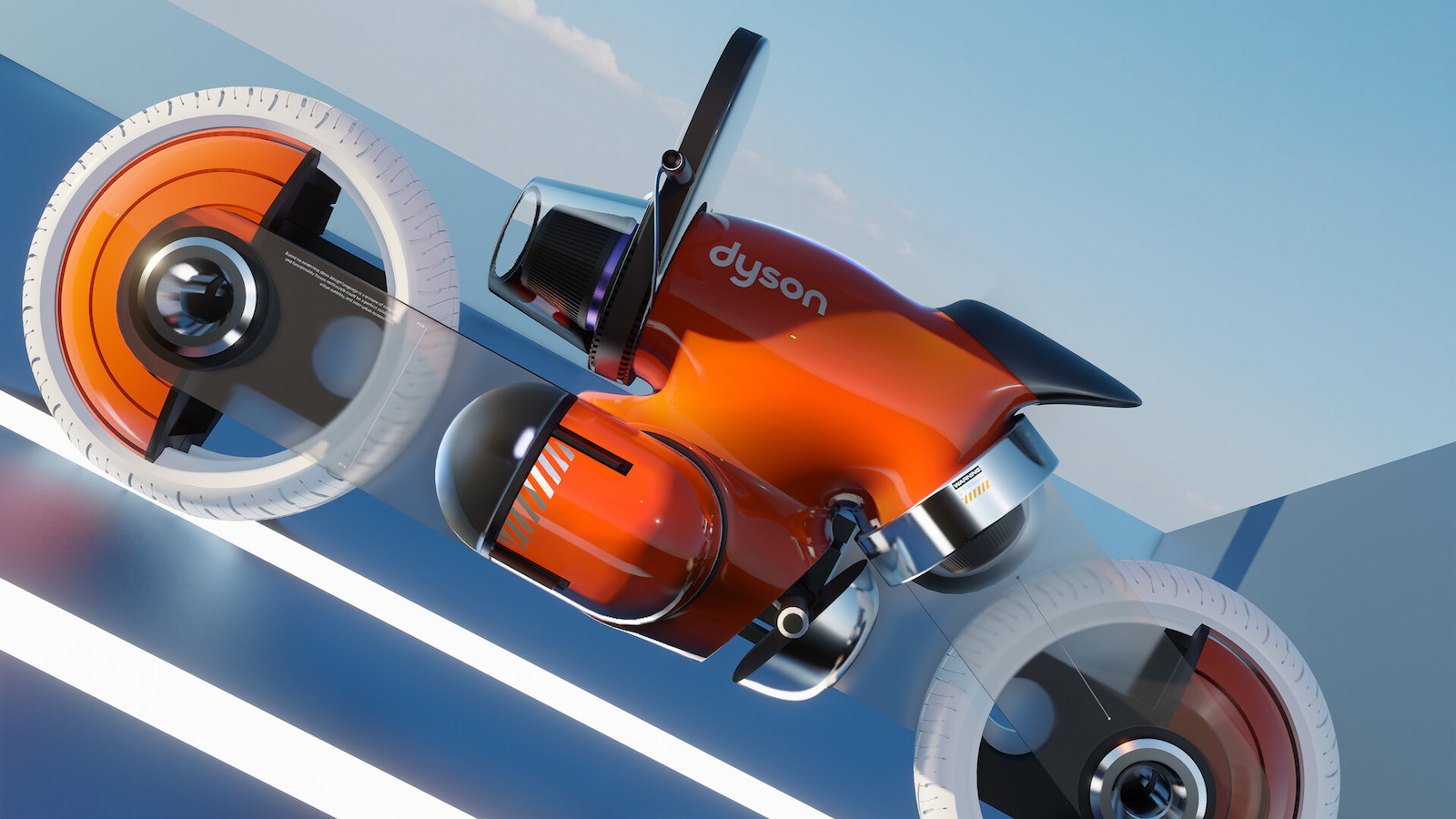 Dyson concept motorcycle features a built-in LCD display | Key Features ...