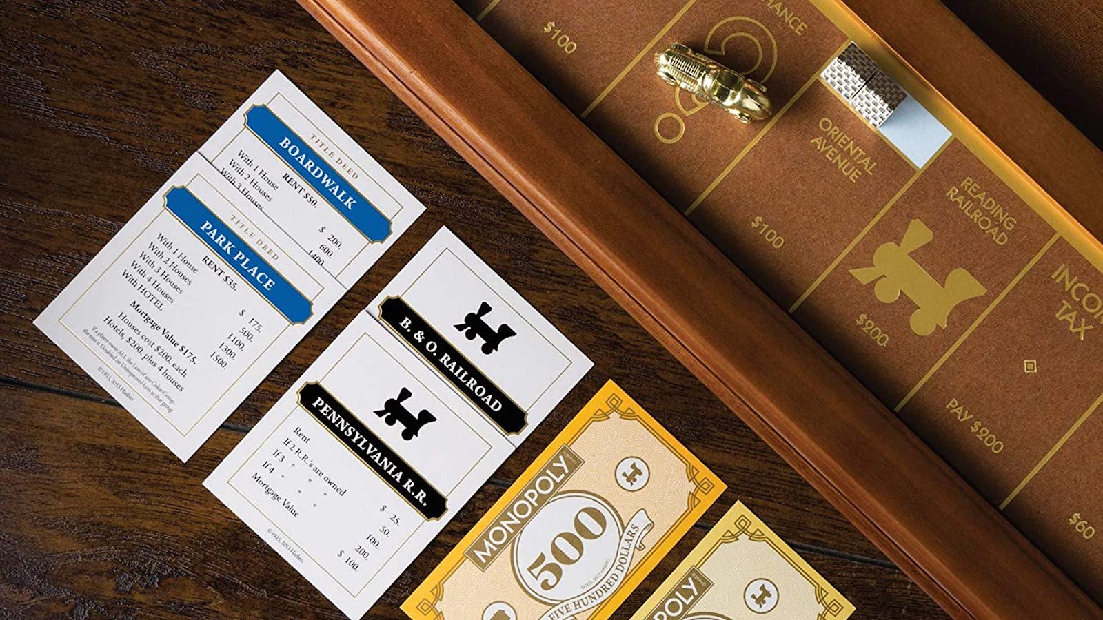 Winning Solutions Monopoly Luxury Edition board game has a faux-leather ...