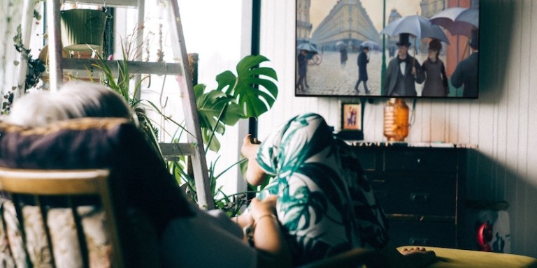 This useful TV cover makes your television look beautiful when not in ...