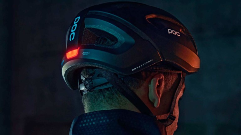 POC Omne Eternal bike safety helmet features a self-powered light ...