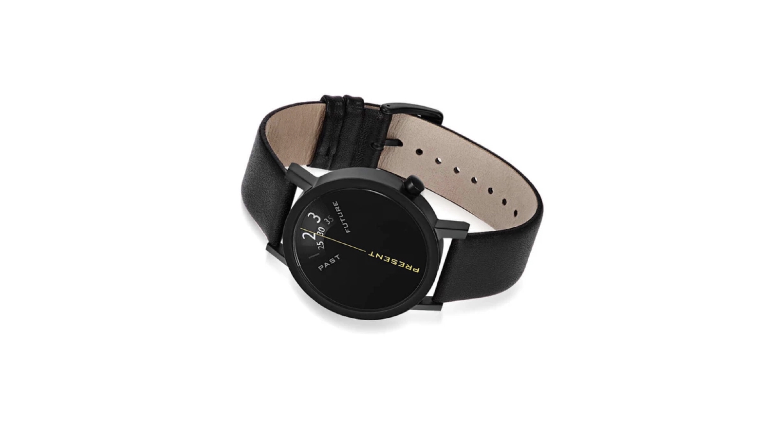 Projects Watches Past, Present, and Future Black 40 mm watch reminds ...