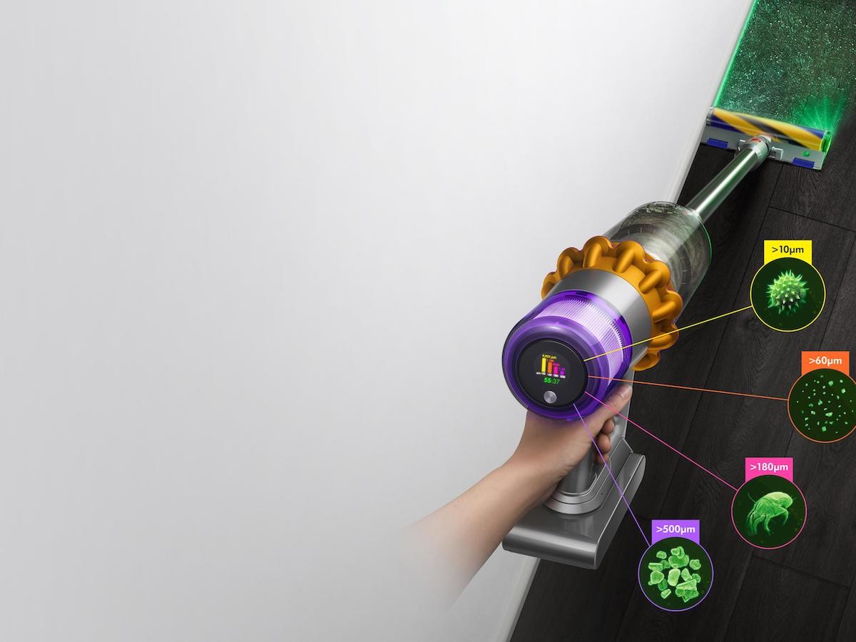 Dyson V15 Detect cordless vacuum uses Laser Dust Detection to reveal ...