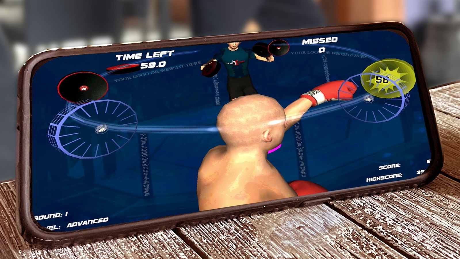 Virtual KnockOut interactive shadowboxing game works with Bluetooth ...