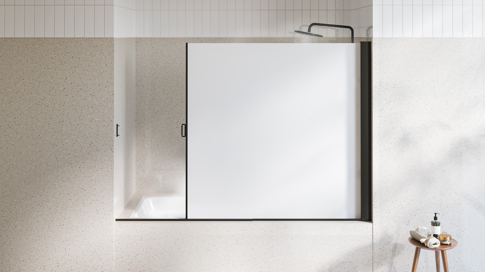 JoyFous retractable rolling shower screen maximizes space and keeps ...