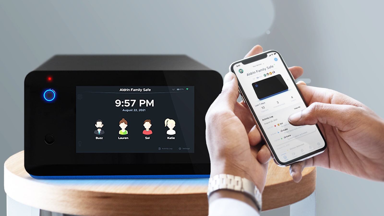 The Space Safe 2 smart safe has exterior & interior cameras that notify ...