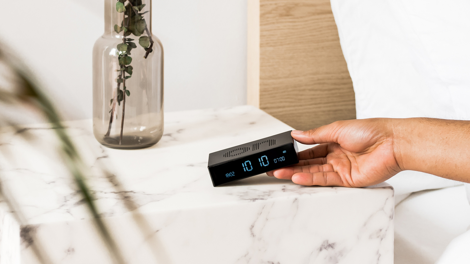 Lexon Flip Premium reversible alarm clock turns on when you flip it ...