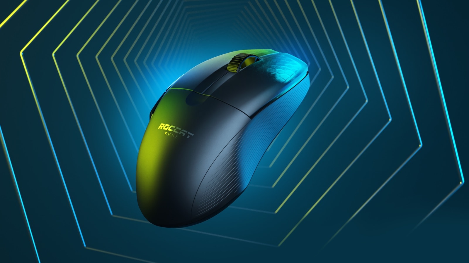 ROCCAT Kone Pro Air ergonomic wireless gaming mouse has a comfortable ...