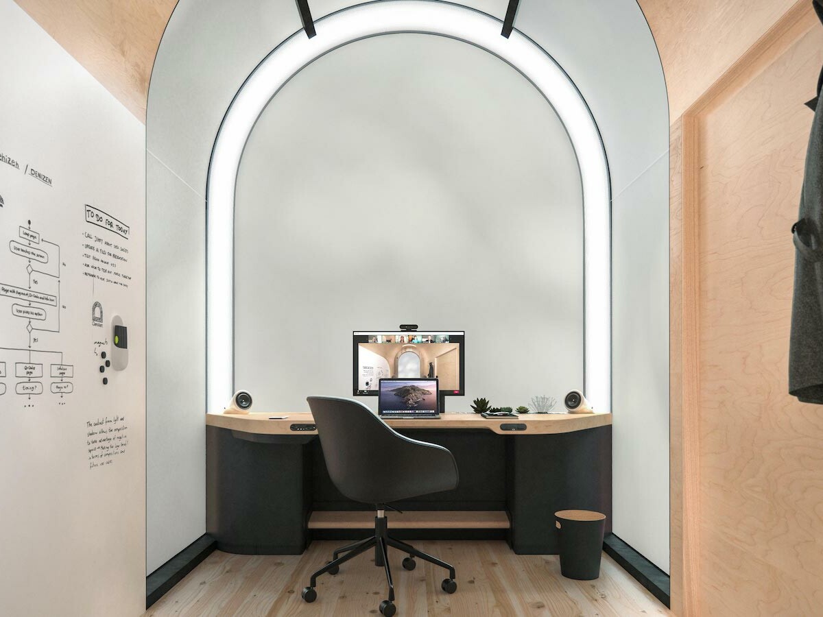 Denizen Archetype Smartpod remote office has 10-foot ceilings and a compact size - Gadget Flow