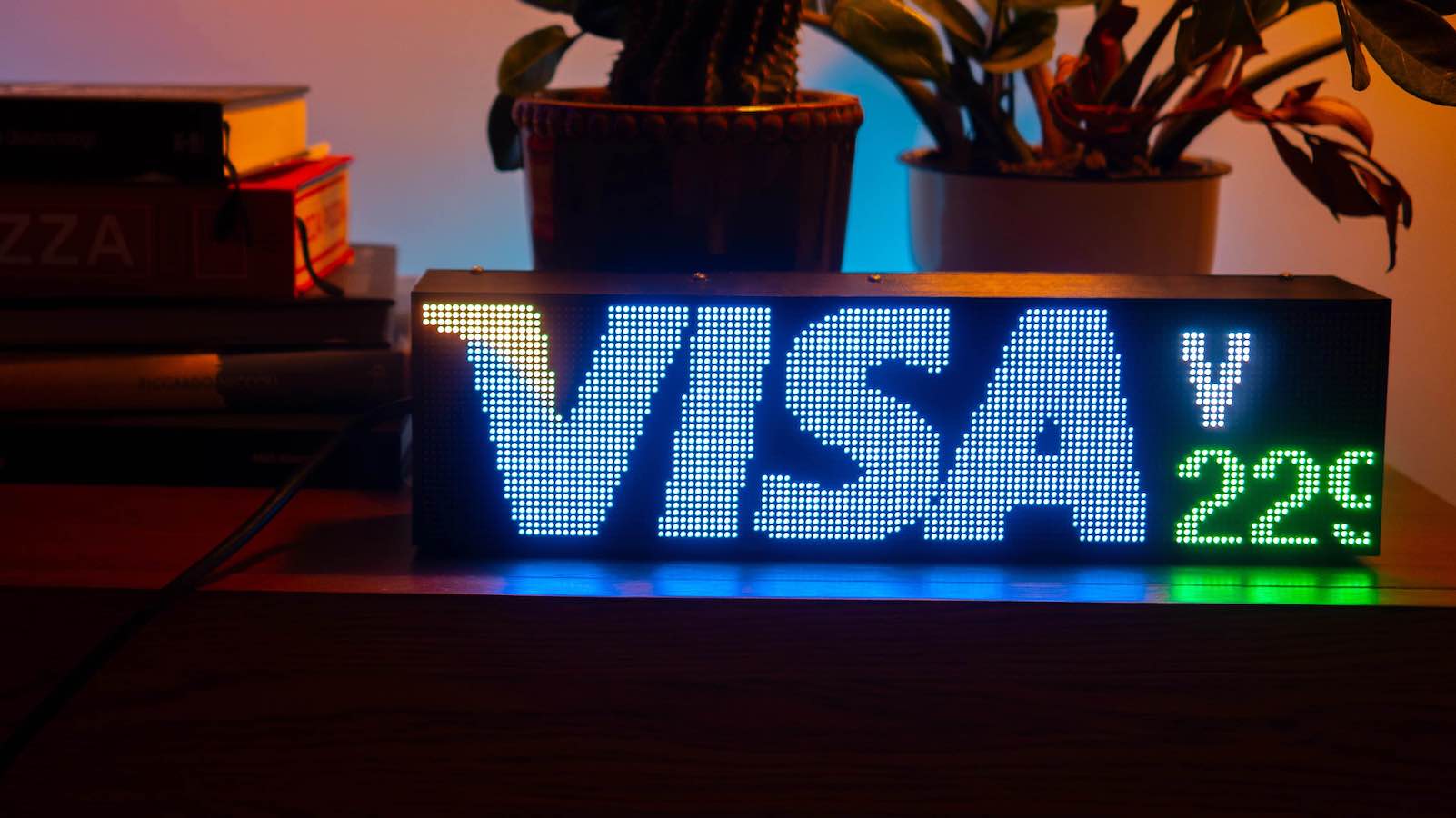 Fintic LED ticker displays stocks, crypto, forex, weather, news, sports ...