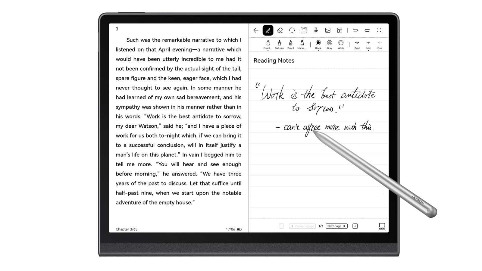 HUAWEI MatePad Paper eReader features a 10.3" Eye Comfort HUAWEI ...