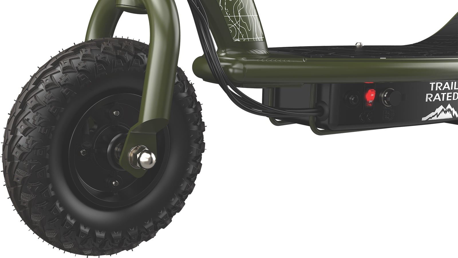 Razor Jeep RX200 rugged electric scooter has a 200-watt motor and an ...