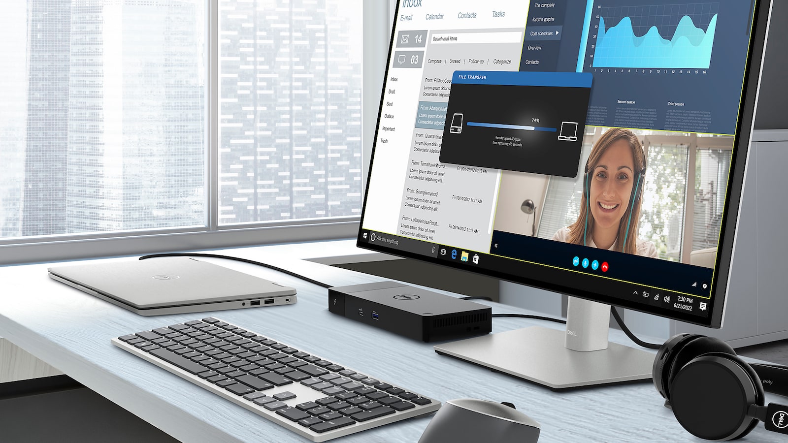 Dell Thunderbolt Dock WD22TB4 has a swappable design to upgrade modules ...