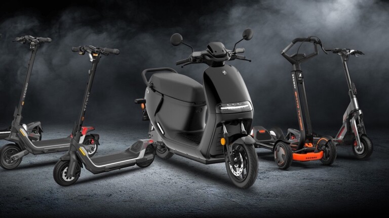 Segway E110A eScooter with secure locking, a seat bucket & more