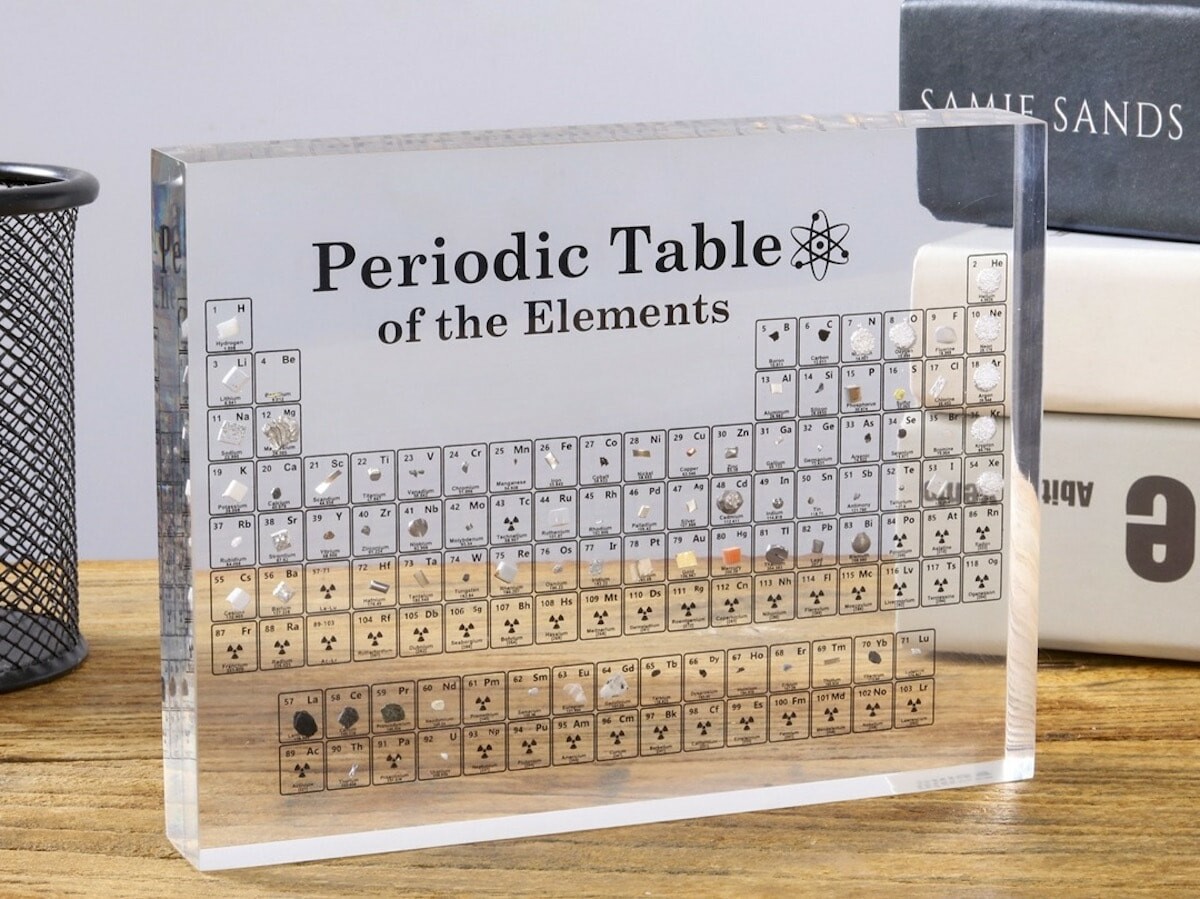 Homgad Atomica™ Collector's Edition Real-Element Periodic Table is a ...