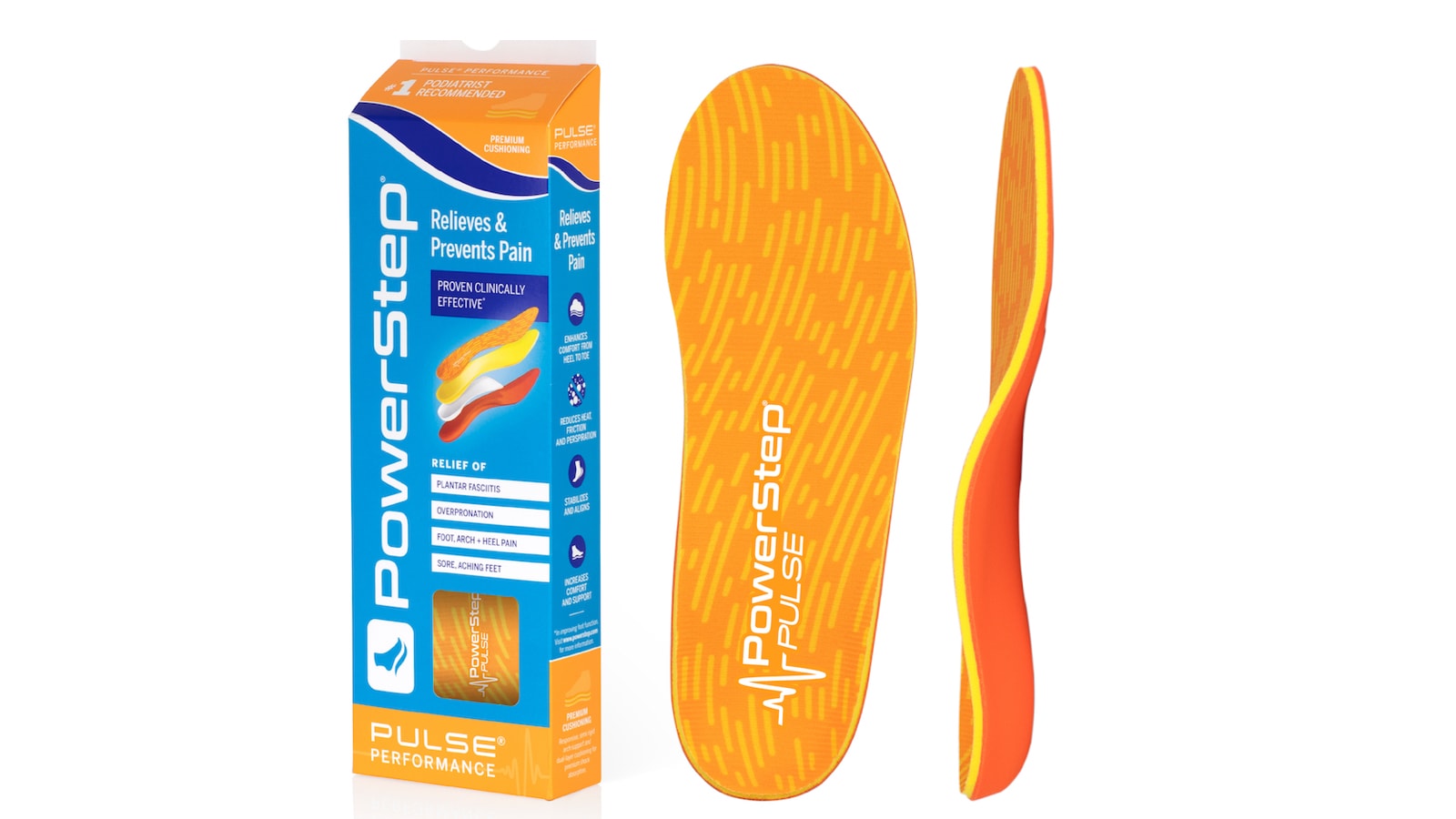PowerStep PULSE Performance neutral arch running insoles provide total ...