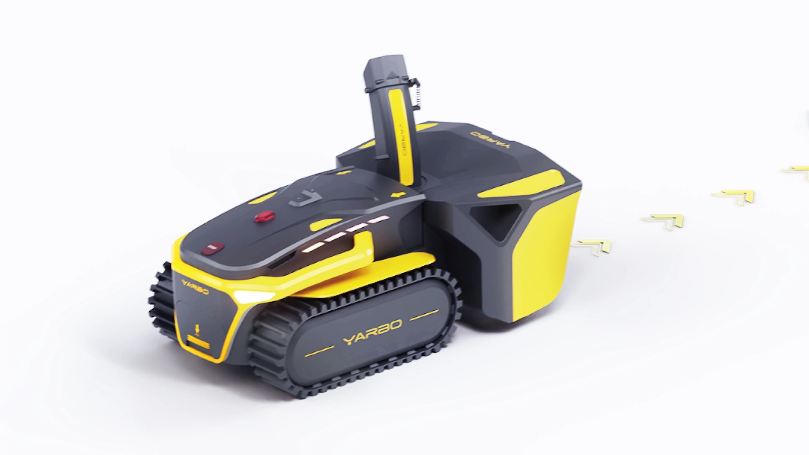 This snow removal robot clears your property of snow and ice