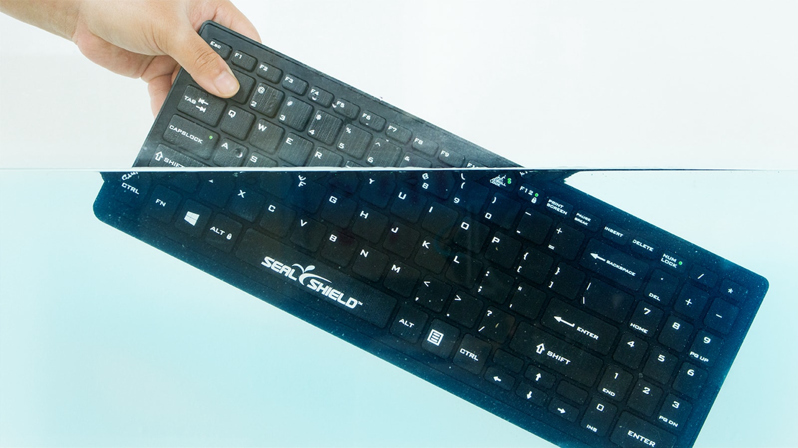 Seal Shield Cleanwipe™ Pro Waterproof Keyboard has an ergonomic and ...
