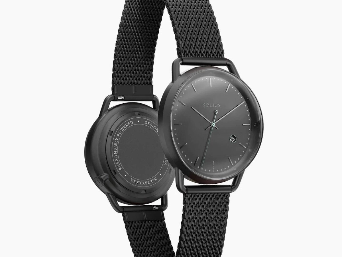 Solios Curve Solar Watch boasts a recycled case and up to 6 months of ...