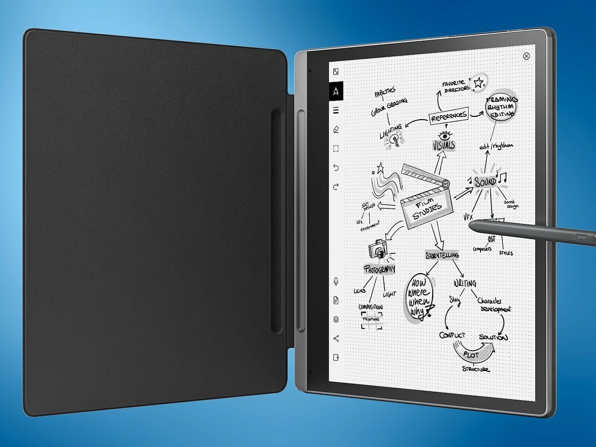 Lenovo Smart Paper 10.3" E-Ink tablet lets you write with the stylus or annotate documents ...