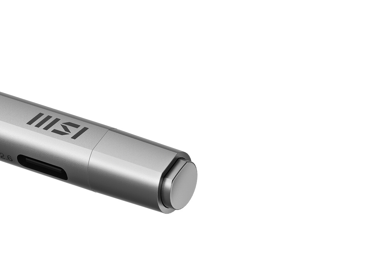MSI Pen 2 unibody ID-design stylus transitions easily from a physical to a digital surface ...