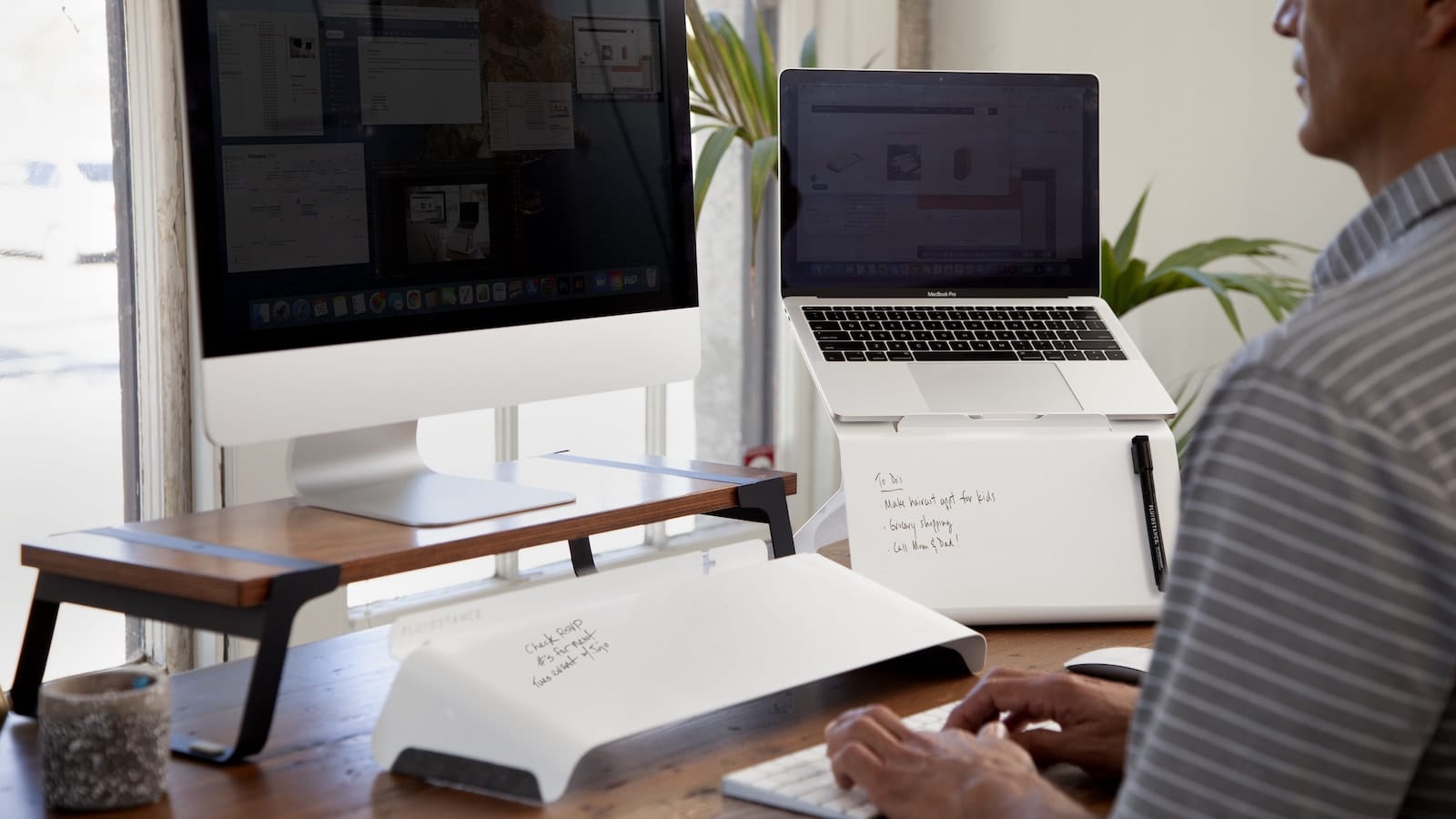 Fluidstance Lift 2-in-1 laptop riser and whiteboard improves your ...