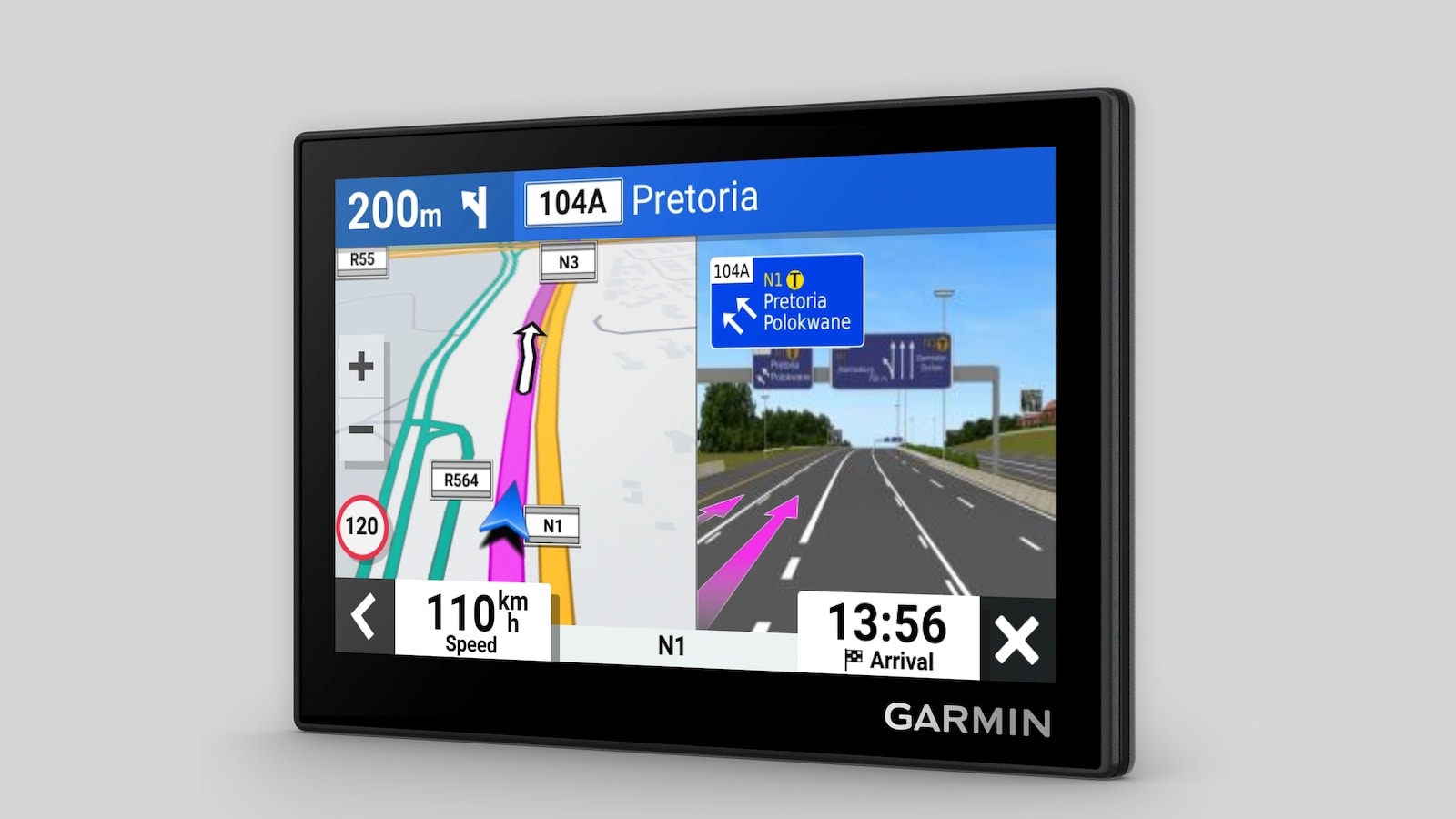 Garmin Drive 53 car GPS navigator has a high-resolution glass ...