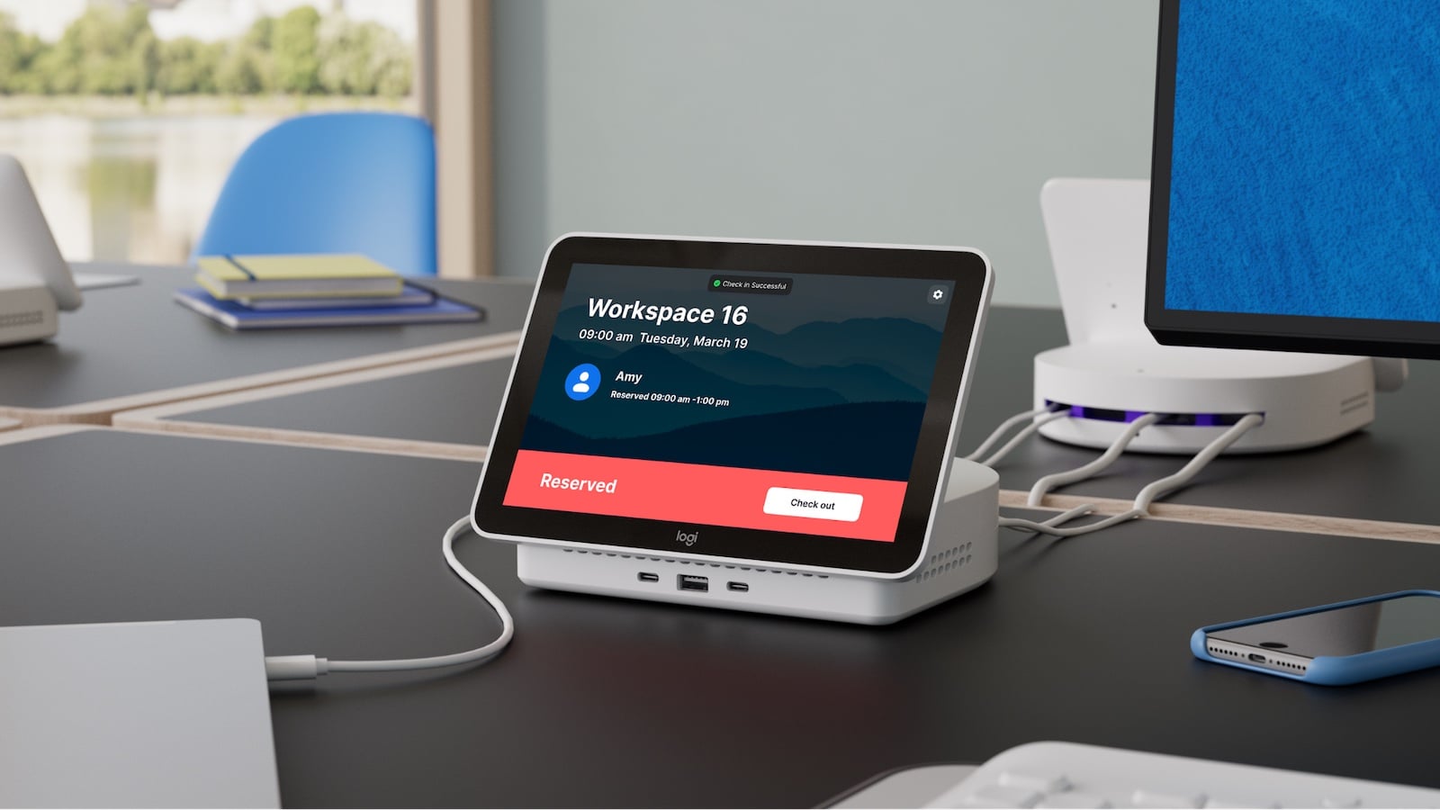 Logitech Logi Dock Flex managed docking station enables easy booking