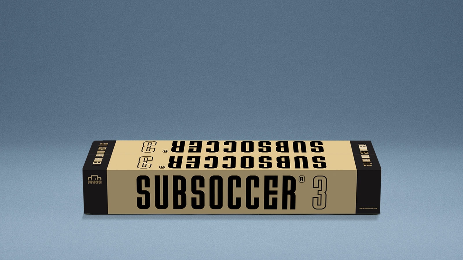 This table football game folds down and assembles for on-the-go games