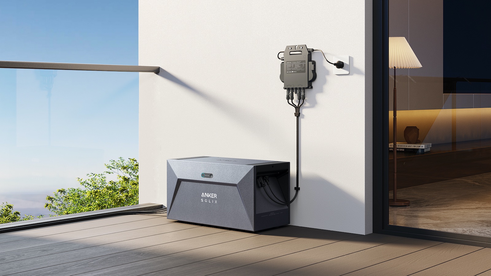 Anker Solix Solarbank E1600 collects solar energy from balconies