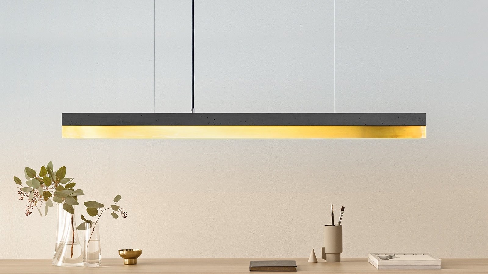 These pendant lights have a modular design with shades you can change