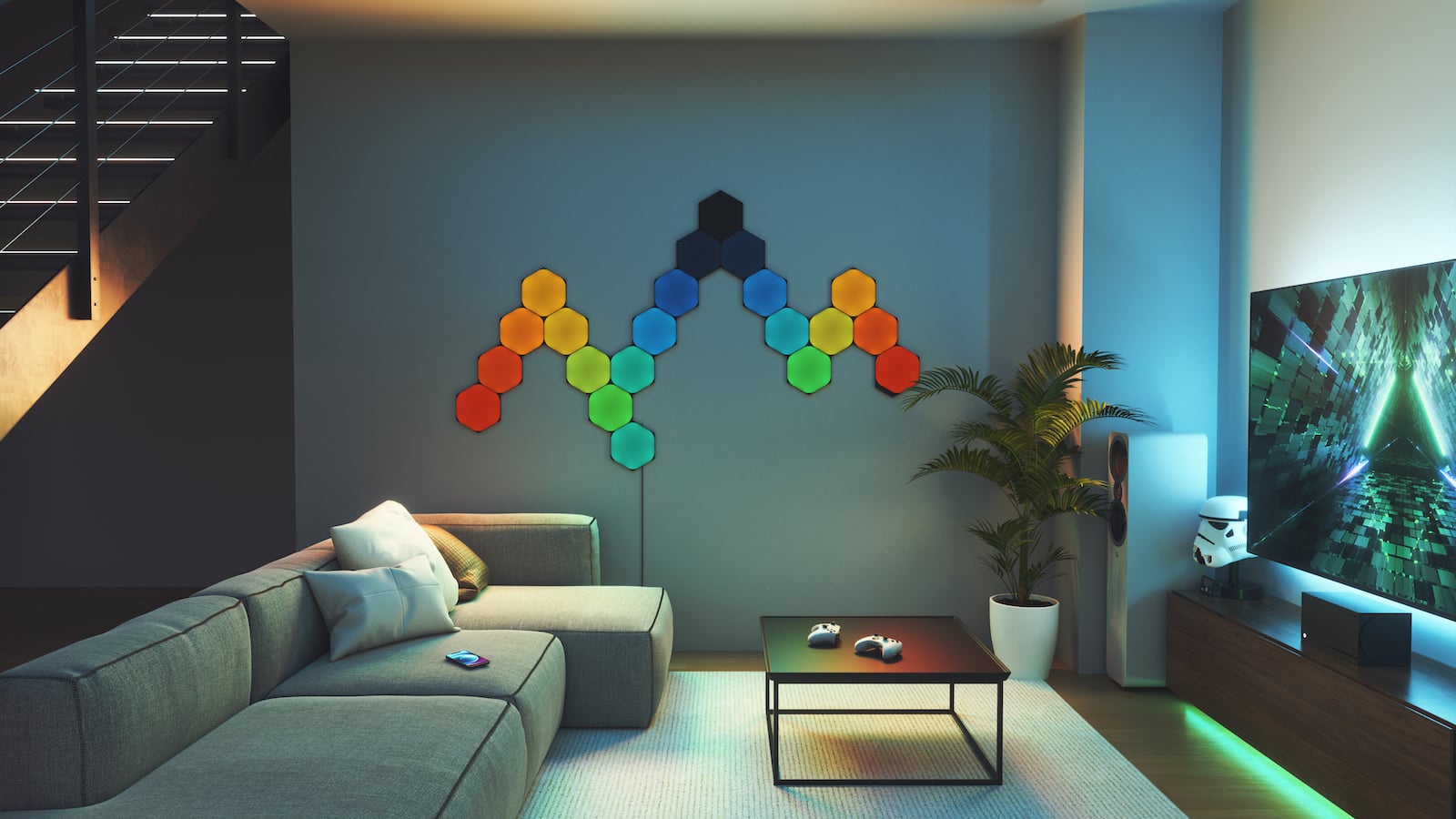 The Nanoleaf Ultra Black Hexagons add style to any space