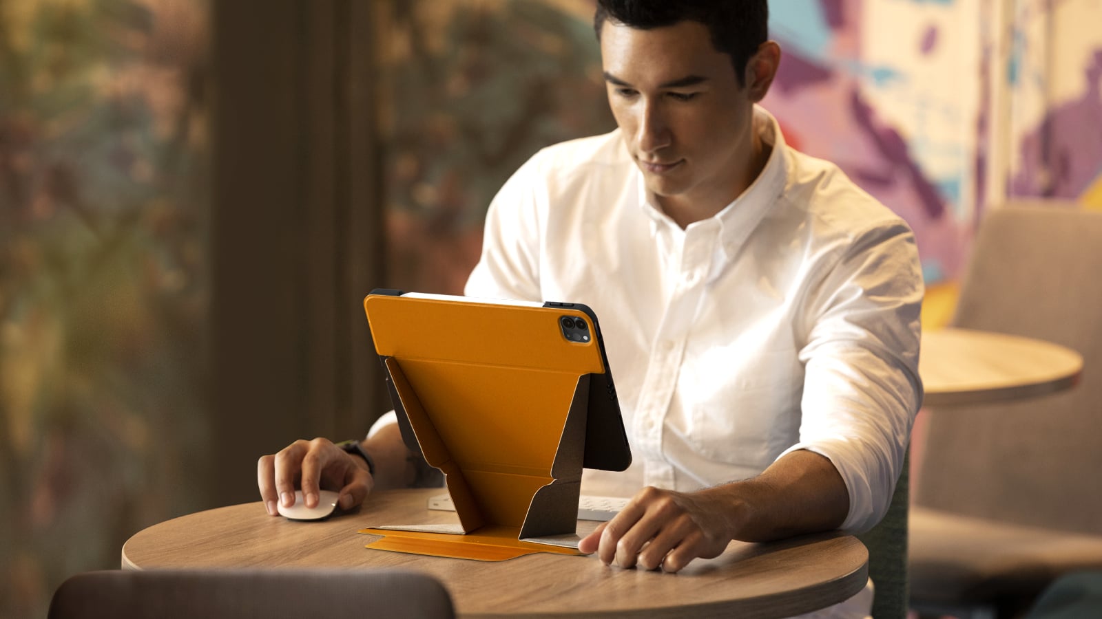 The Smart Folding iPad Pro Case by Uniq has multiple viewing angles
