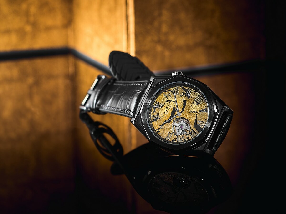 These Japan-made mechanical watches boast gold, platinum & silver leaf
