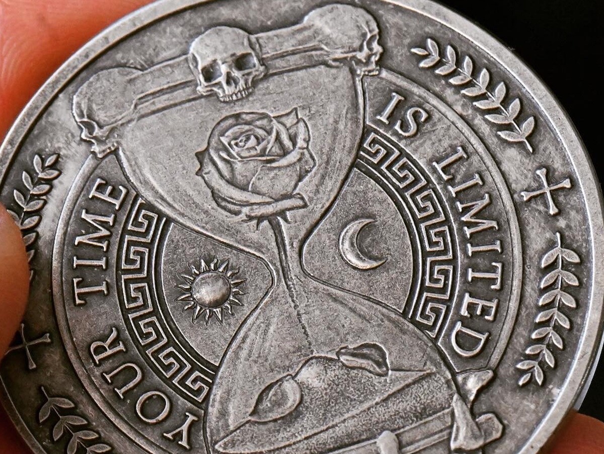 The Memento Mori Coin reminds you of the fact that your life will end