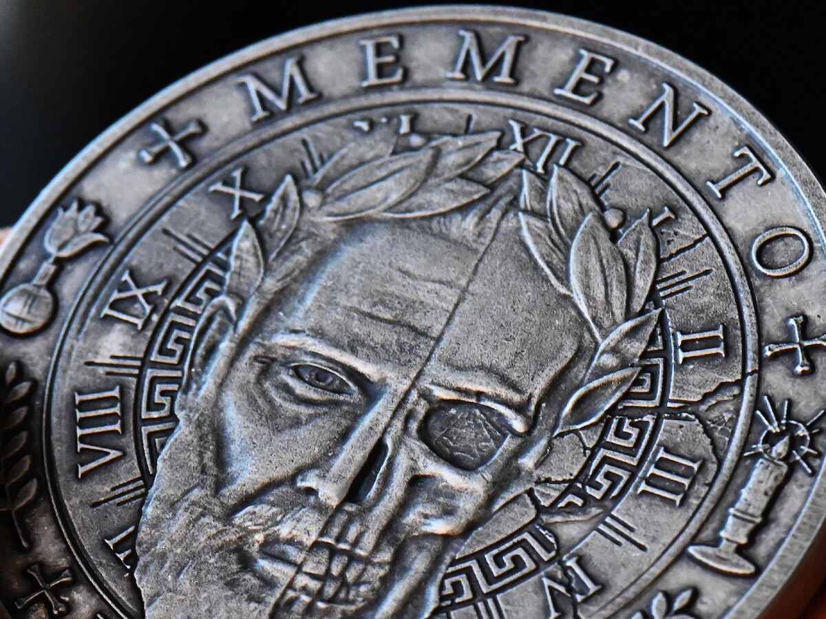 The Memento Mori Coin reminds you of the fact that your life will end