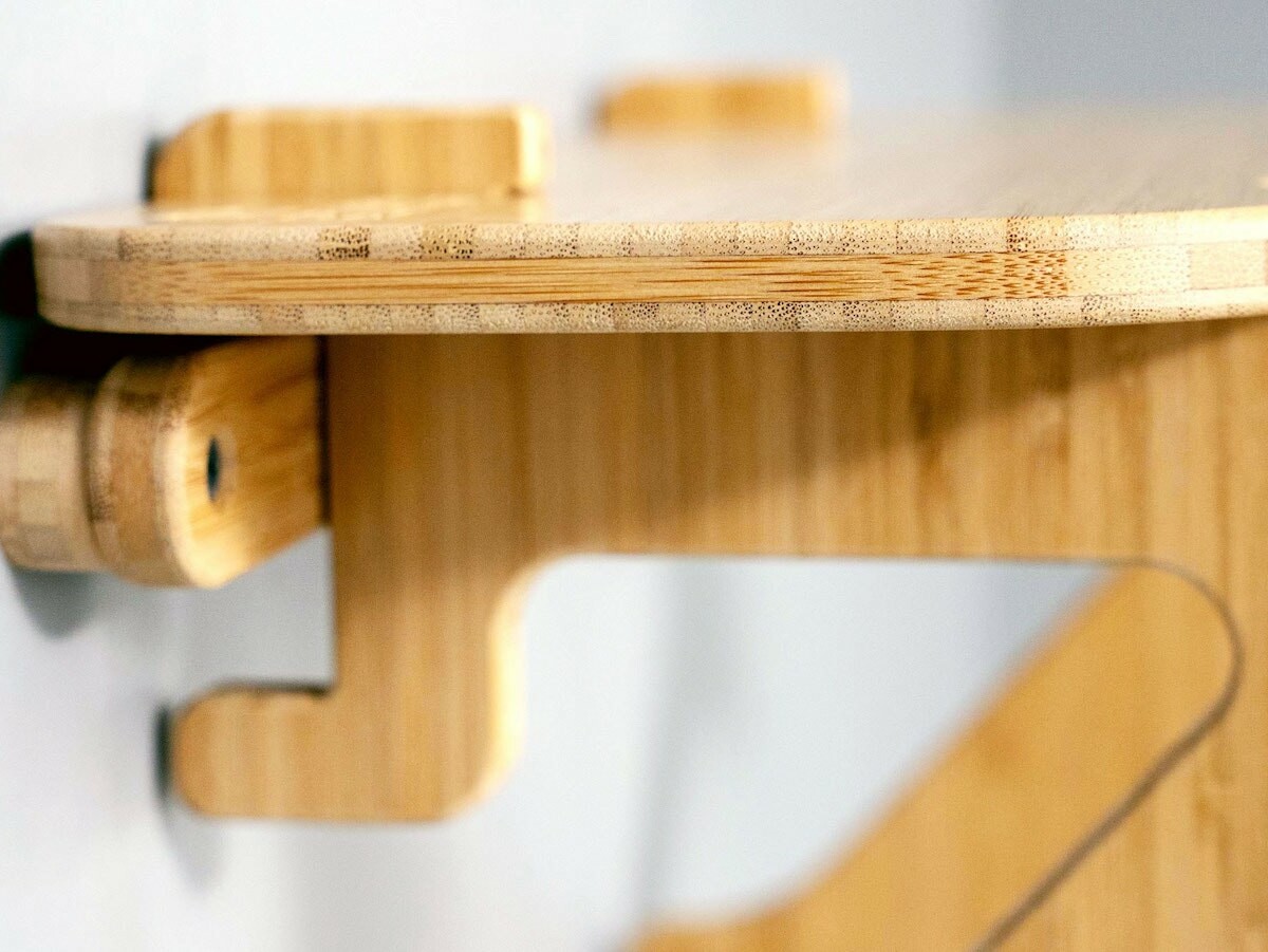 This bike wall mount is gorgeous, functional, eco-friendly, and premium