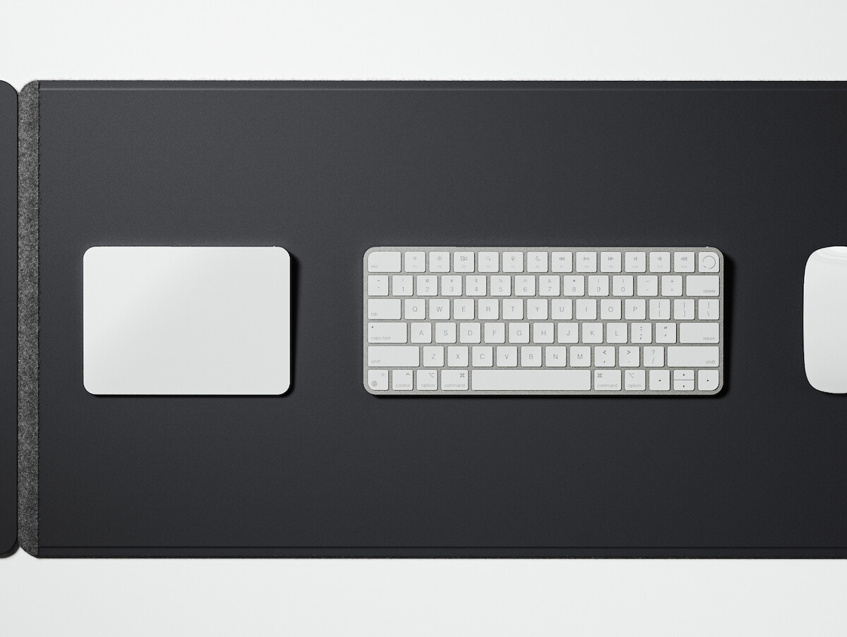 This wireless charging desk mat keeps your EDC gadgets charged