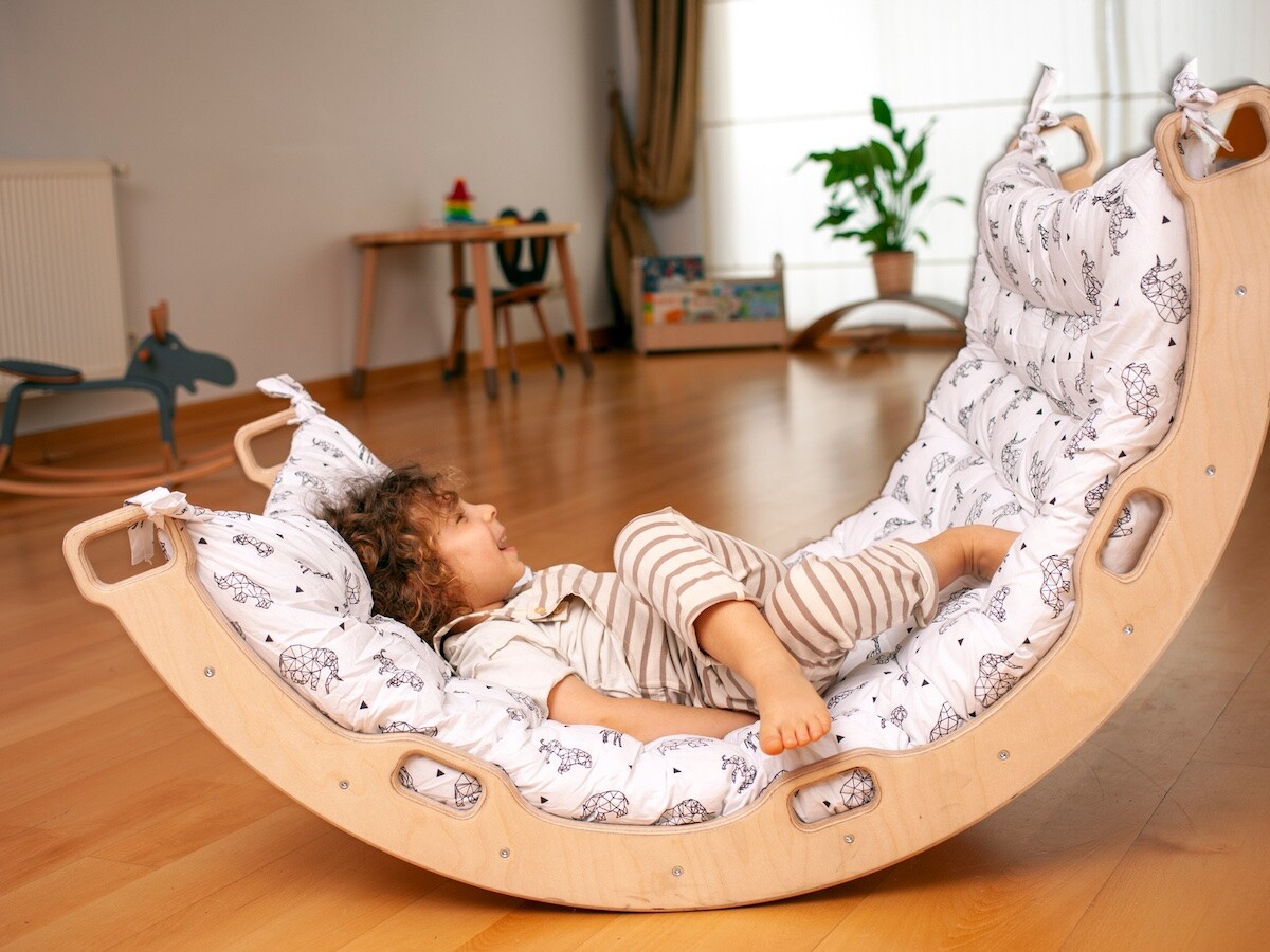 This Climbing Arch / Rocker enhances balance, motor skills & coordination