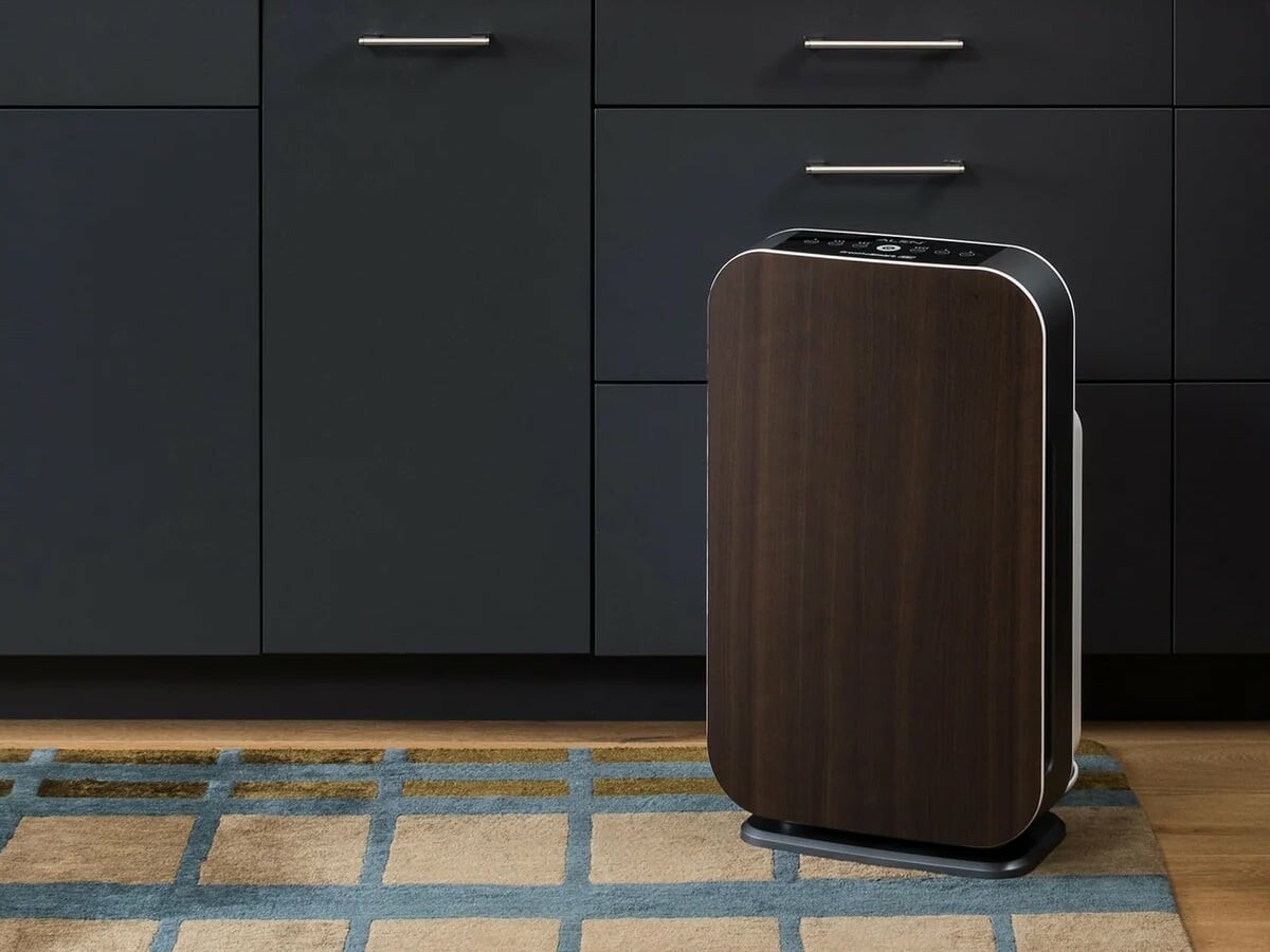 This stylish air purifier creates pink noise for a peaceful night's sleep