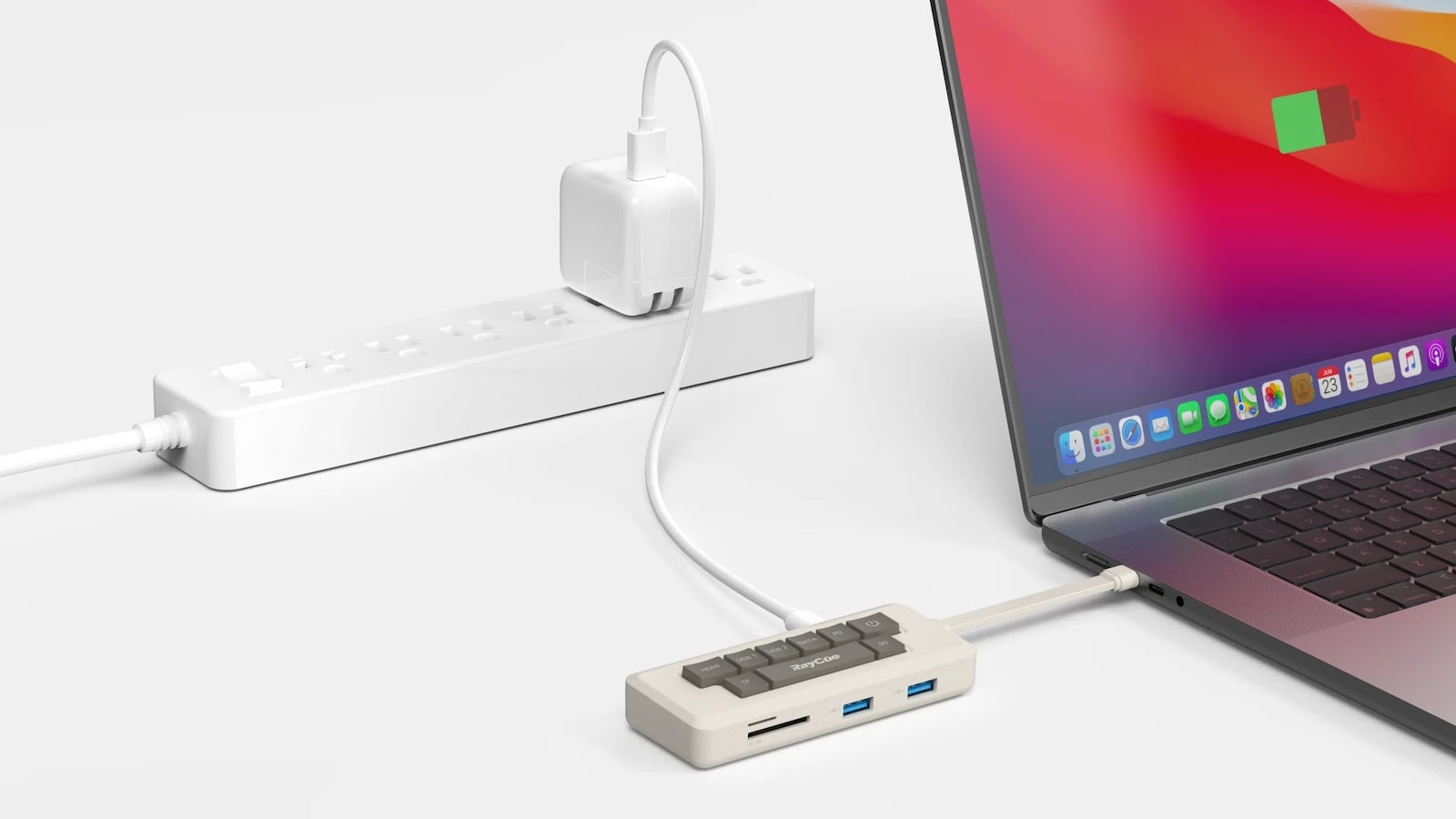 This multifunctional dock by RayCue looks like the original Apple Macintosh