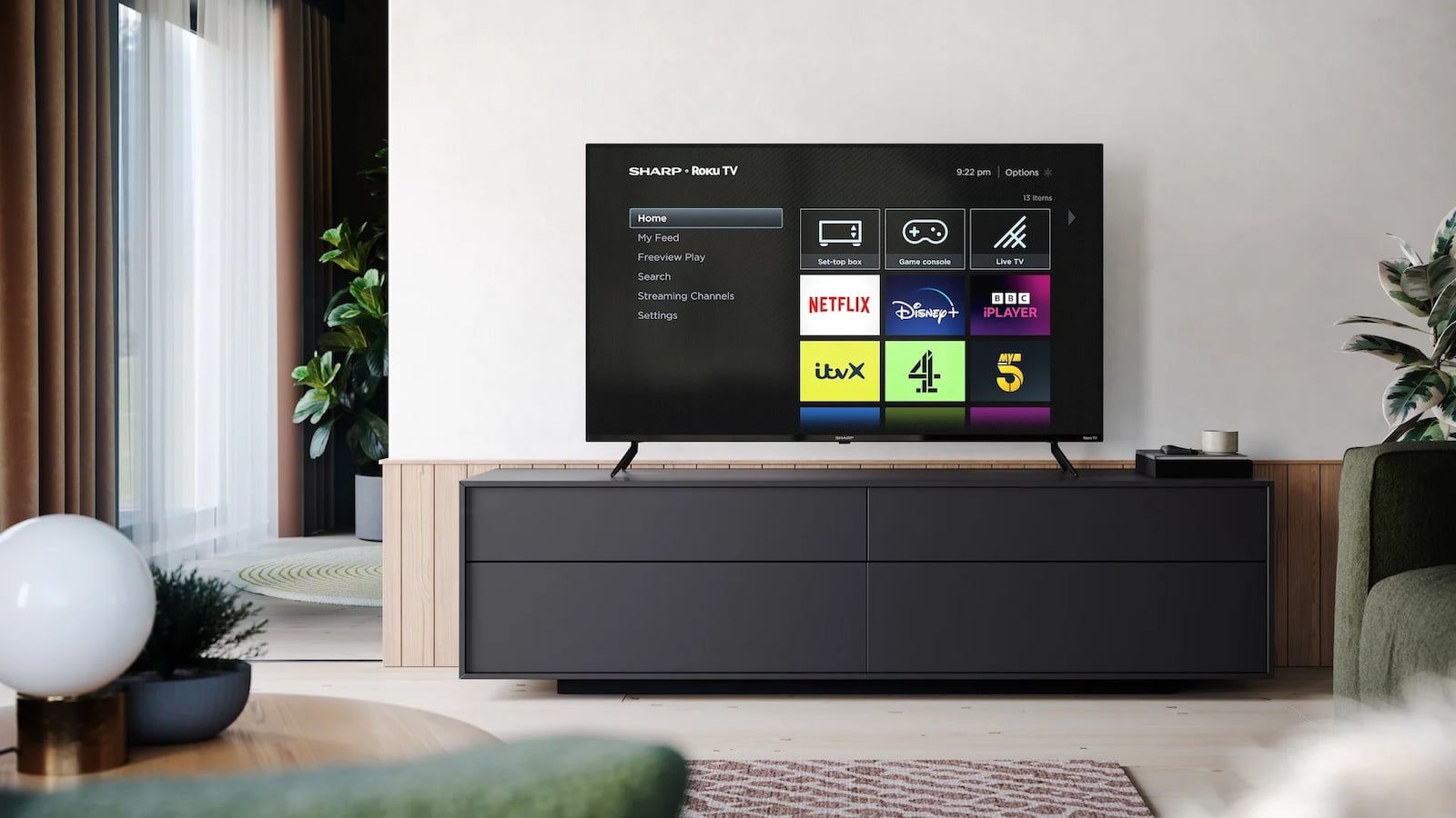 The Sharp Roku OLED 4K UHD TVs offer a simple streaming experience