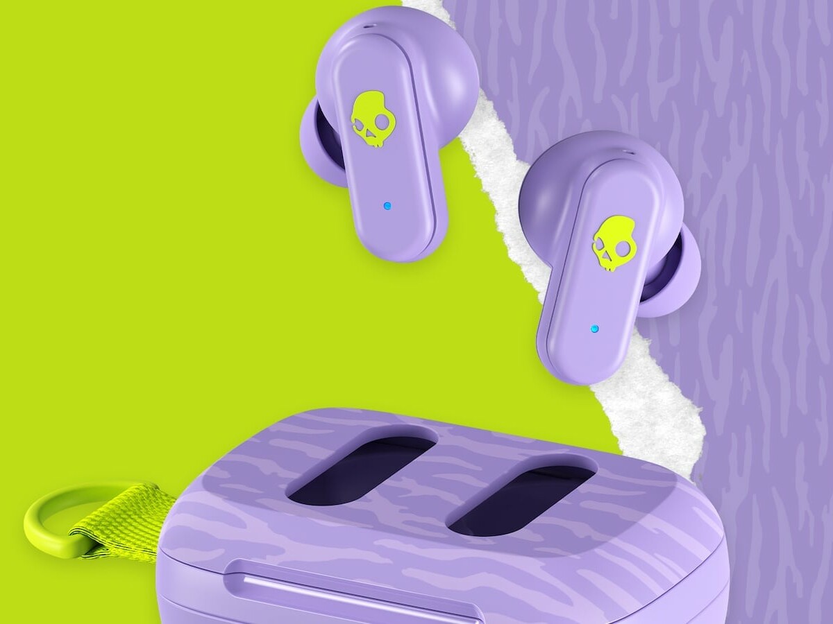 The Skullcandy Dime 3 Acid Snow Camo earbuds radiate style