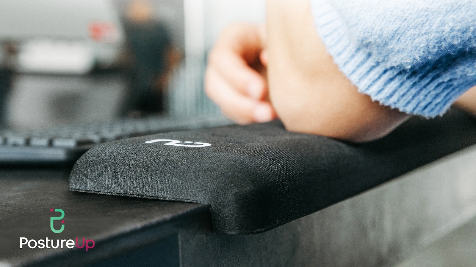 EdgeRest L-Shaped Wrist Rest and Elbow Cushion For Desk Edge