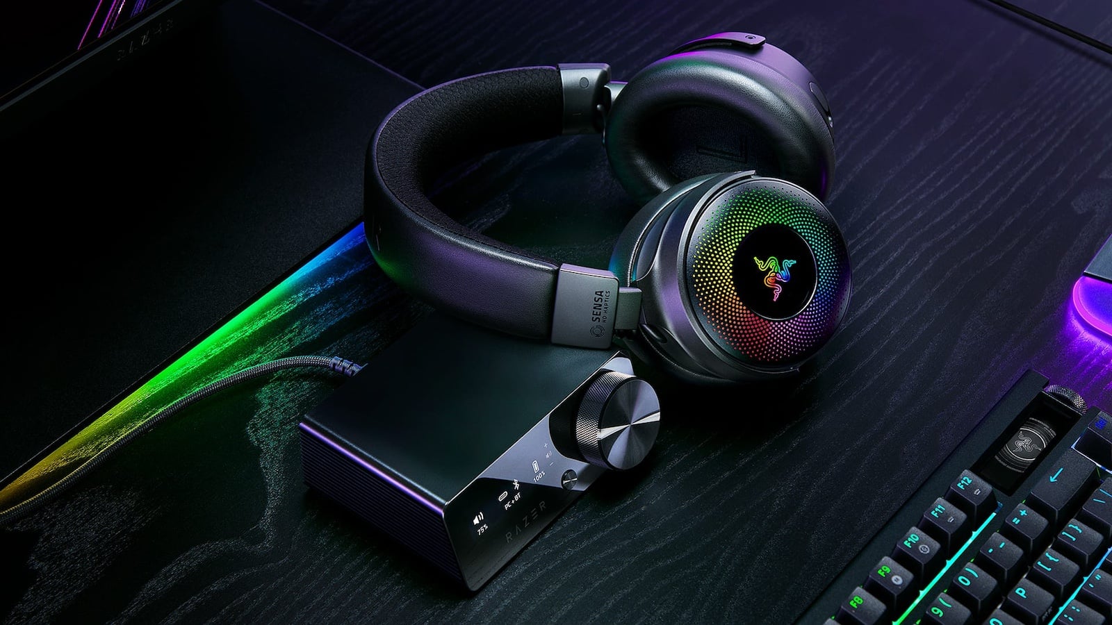 Razer Kraken V4 Pro wireless RGB headset offers precise controls!